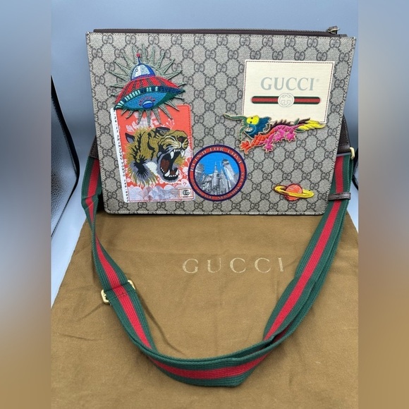 Gucci | Bags | Gucci Beige Crossbody Bag With Colorful Embellishments ...
